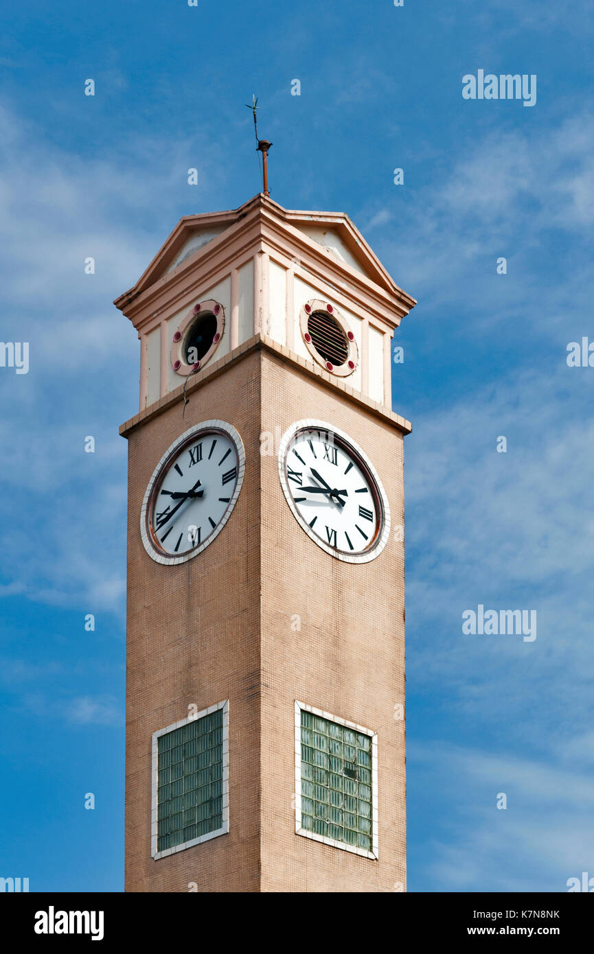 Vietnamese Memorial Clock Tower, historical landmark of Nakhon Phanom ...