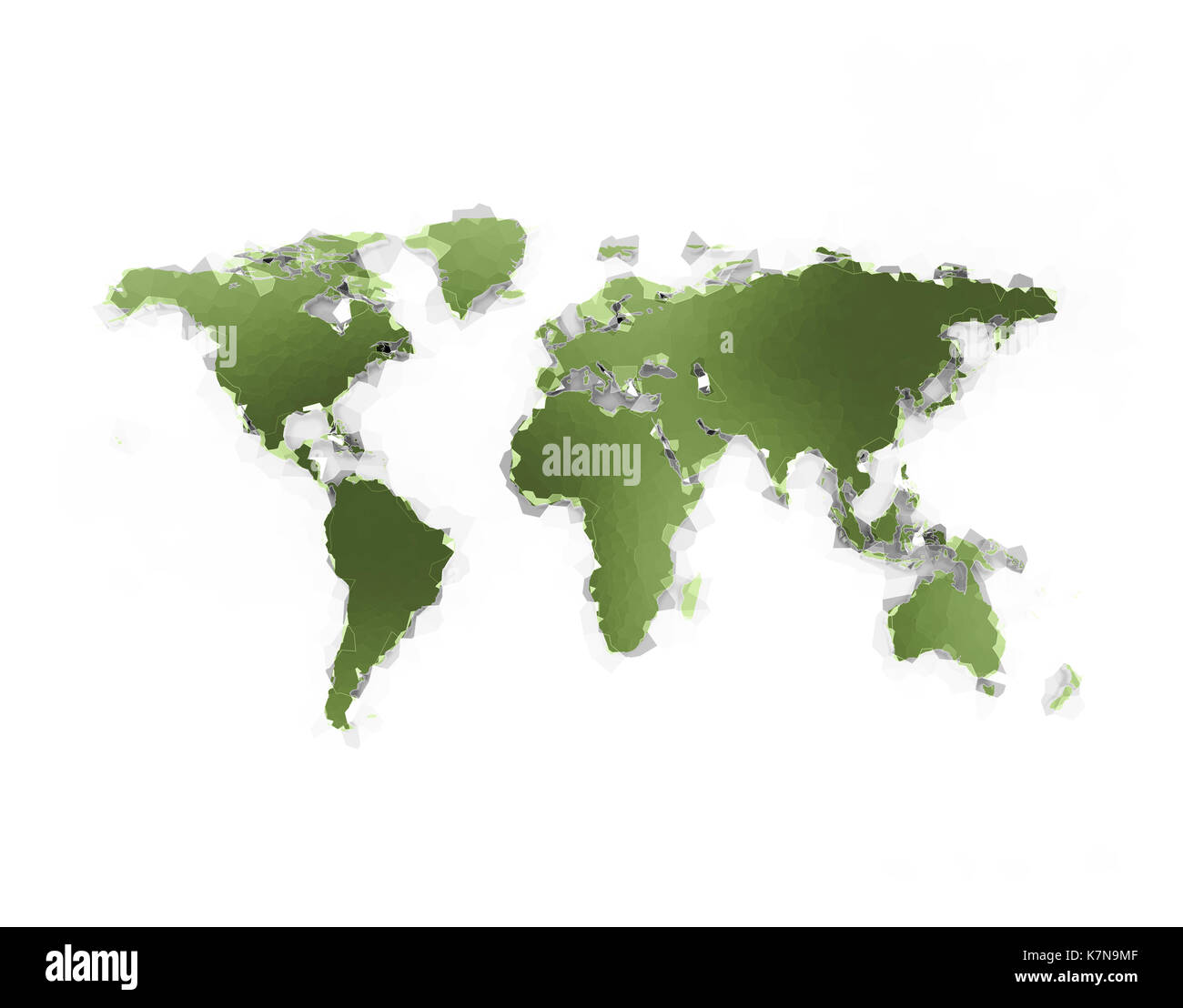 Green planet map Cut Out Stock Images & Pictures - Alamy