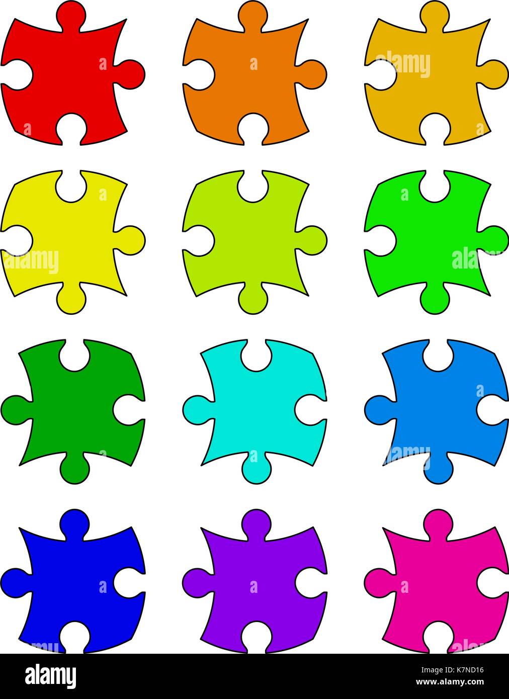 puzzle set vector symbol icon design. Beautiful illustration isolated ...