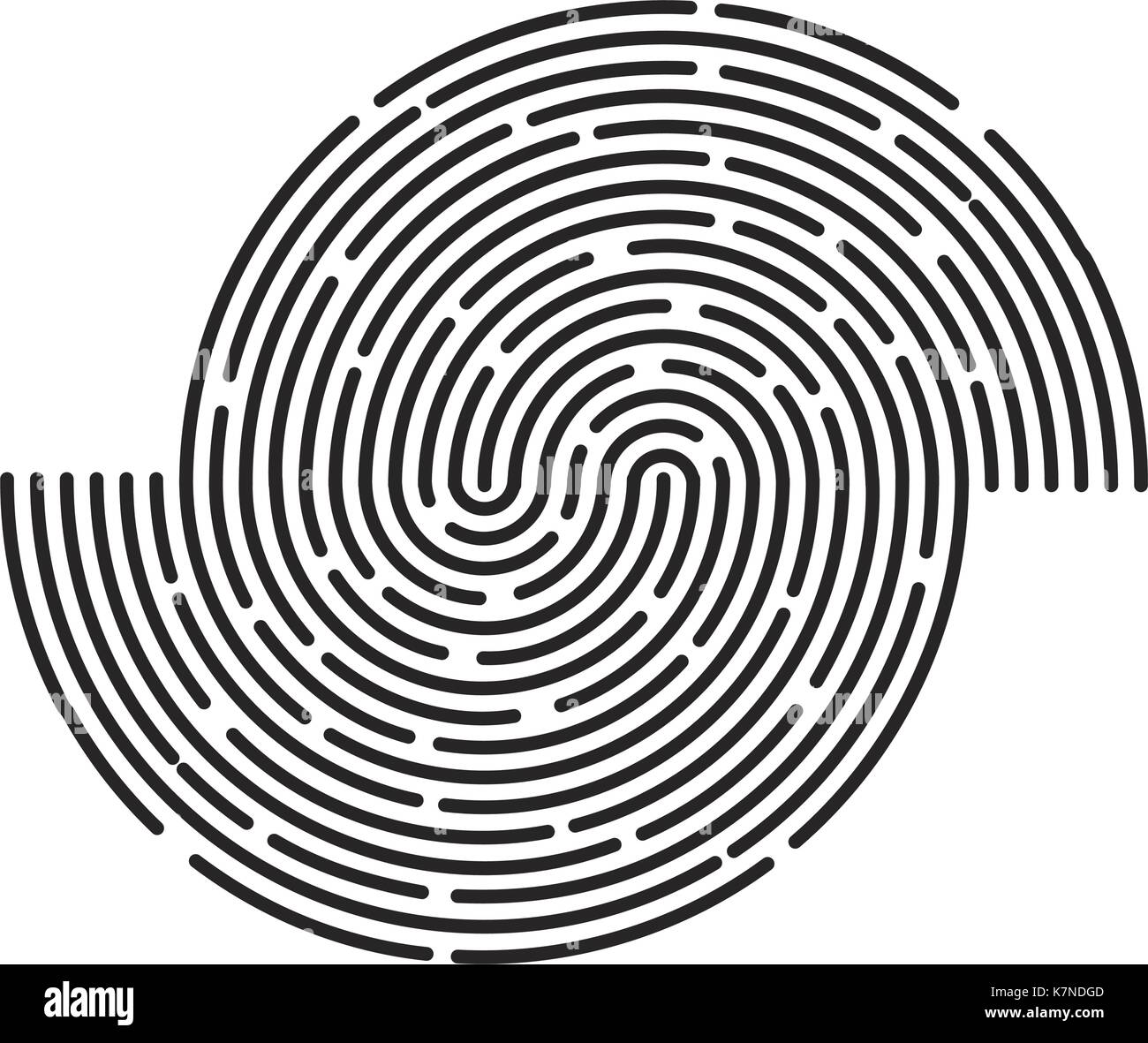 circle stripe lines logo vector symbol icon design. Beautiful ...