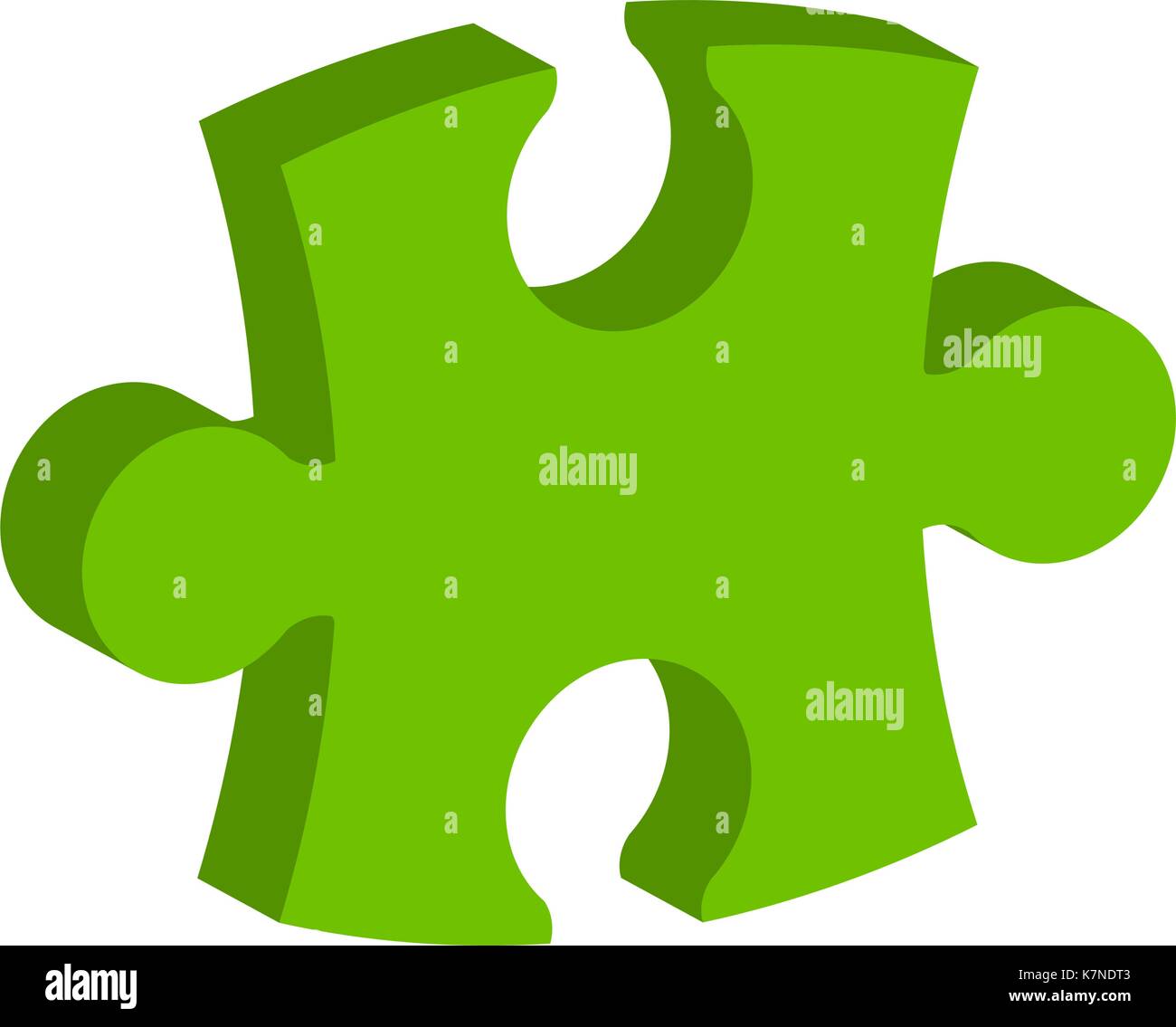 green puzzle 3d vector symbol icon design. Beautiful illustration ...