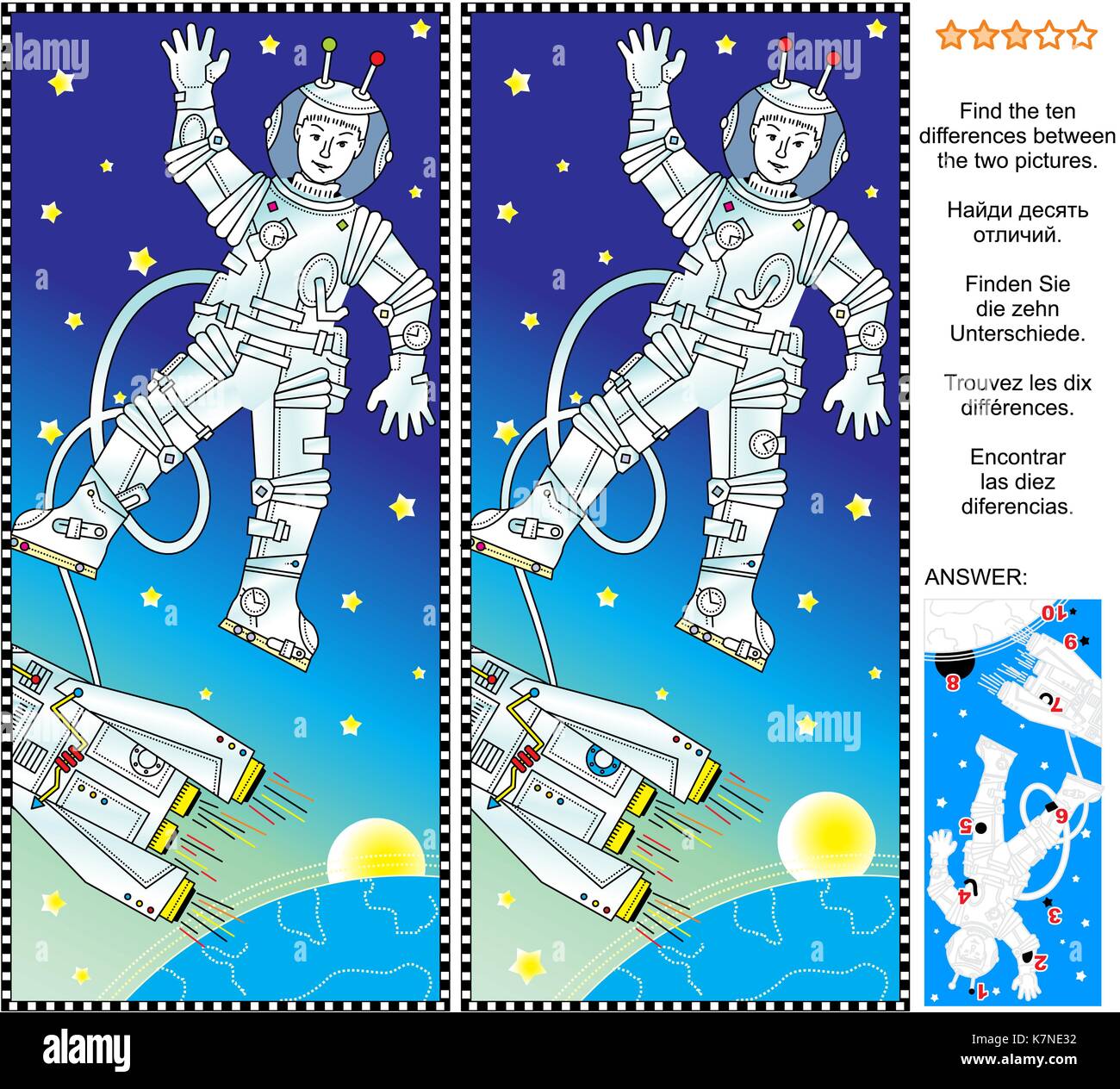 Picture puzzle: Find the ten differences between the two pictures of ...