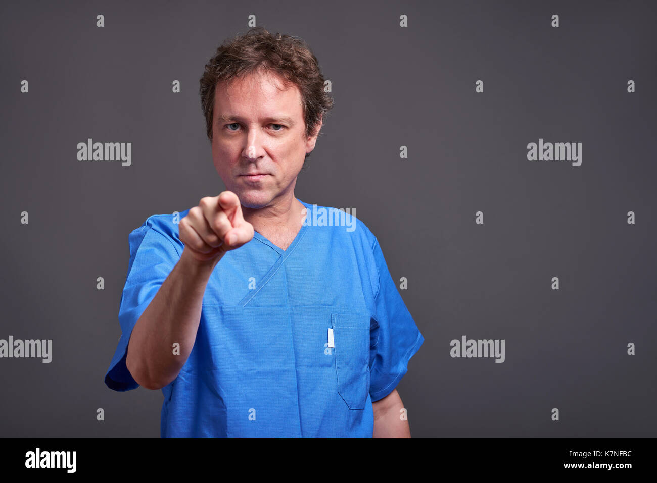 Doctor showing pointing presentation hi-res stock photography and ...