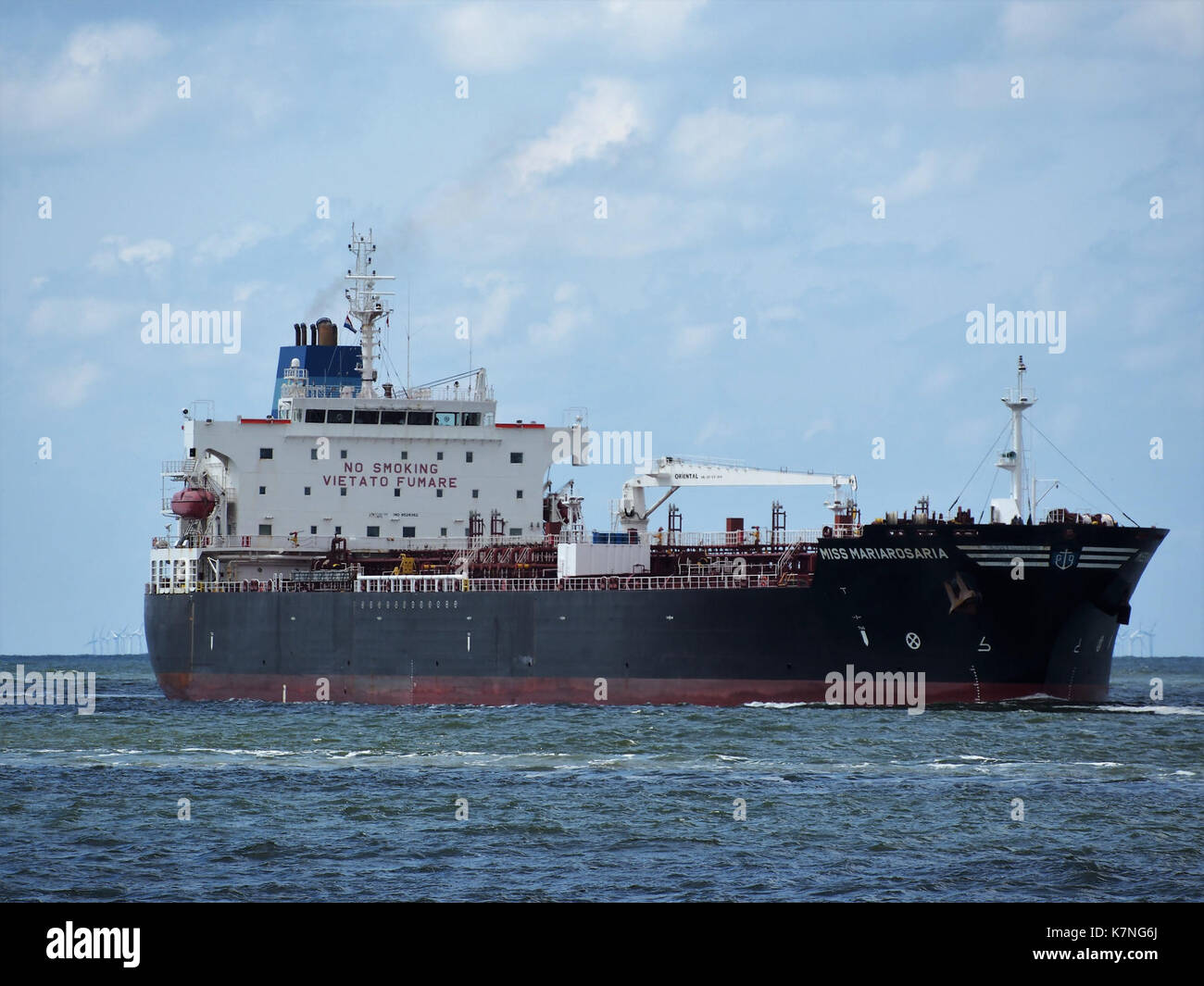 The ship 'Miss Mariarosaria', registered under IMO 9528392, was ...