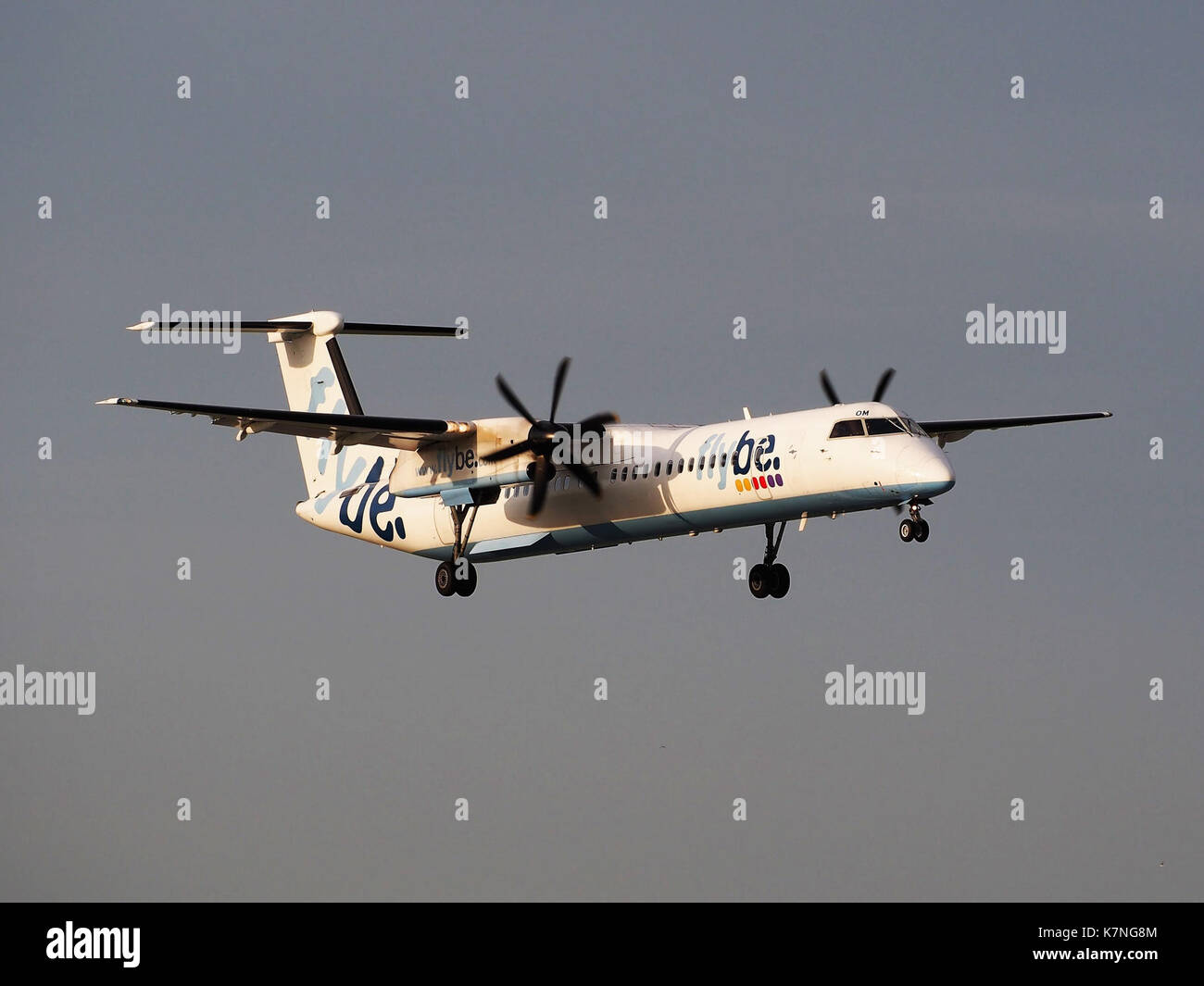A photograph of the G-ECOM Flybe De Havilland Canada DHC-8-402Q Dash 8 ...