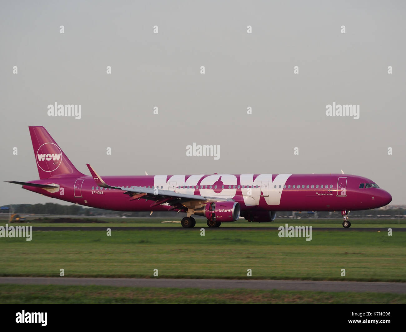 This image shows a WOW air Airbus A321-211 (WL) aircraft, tail number ...