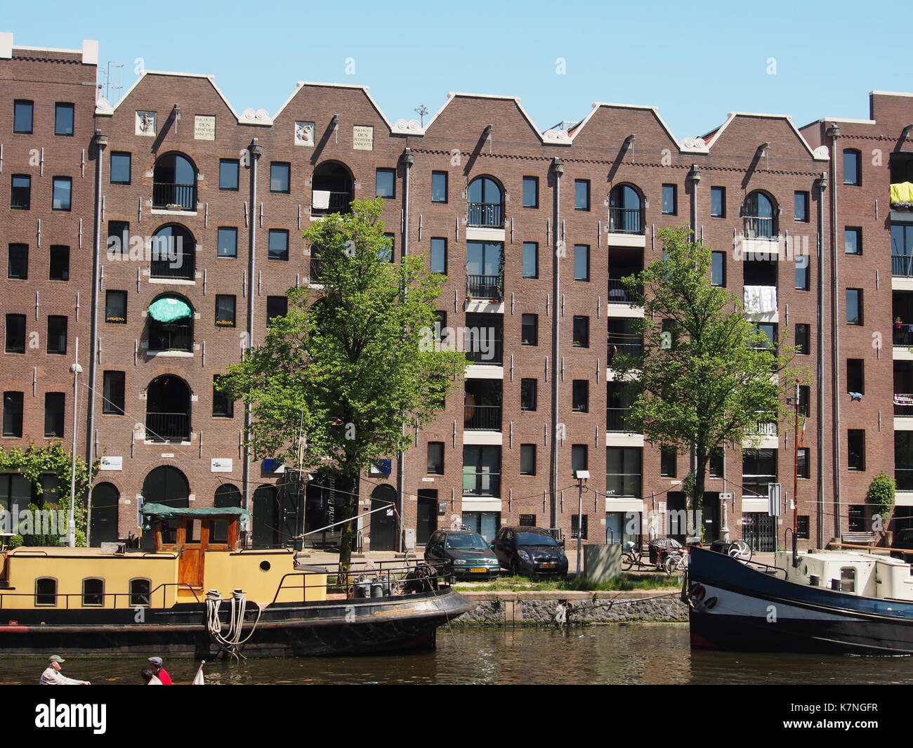 Photograph of the Entrepotdok warehouses in Amsterdam, capturing the ...