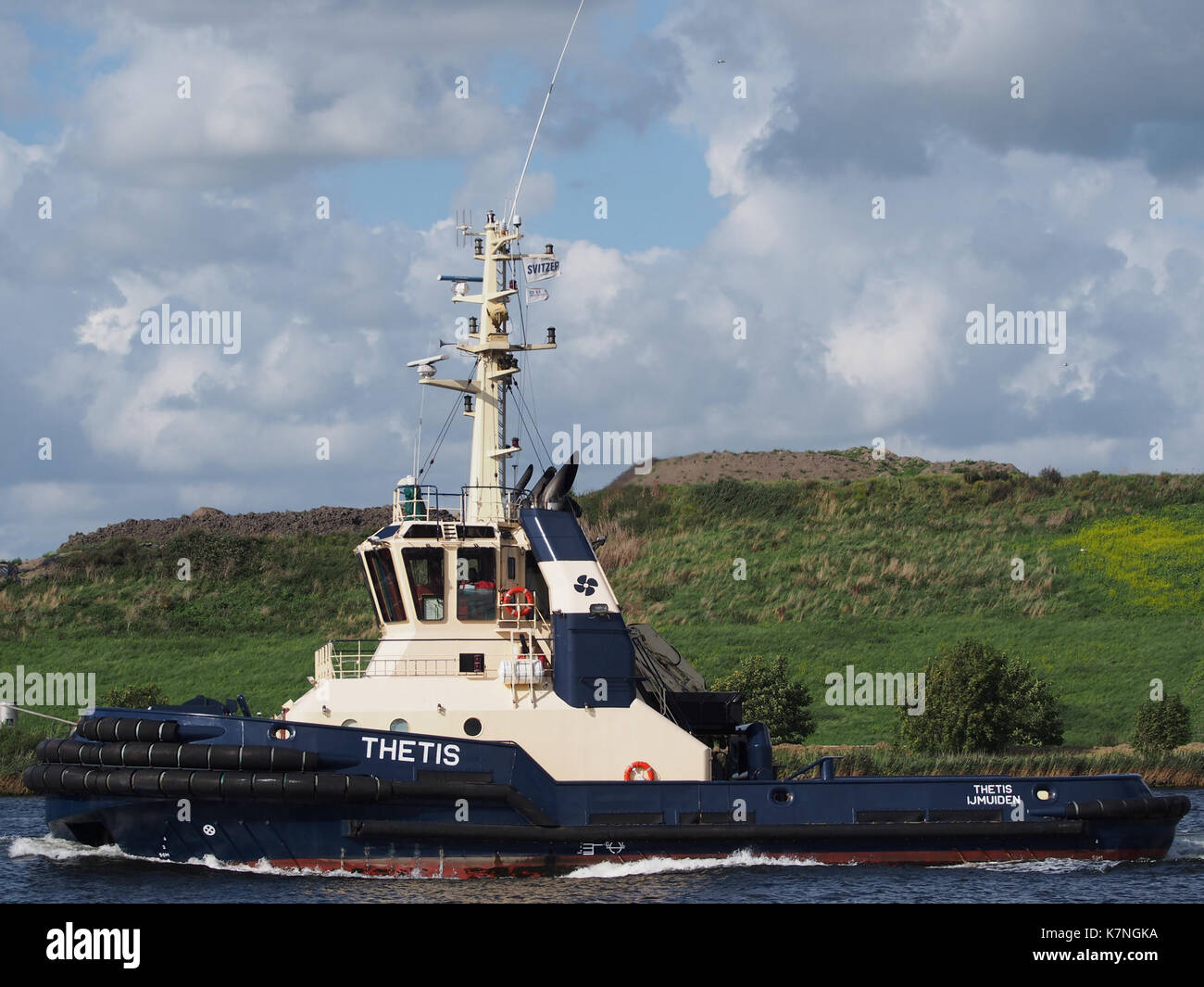 The Thetis is a tugboat built in 2003 with IMO number 9252527 ...