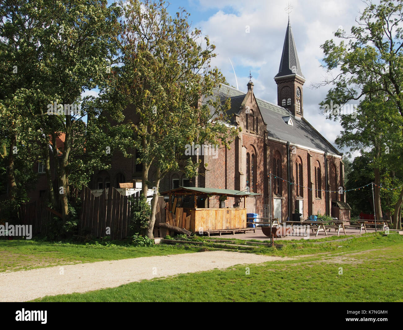 The image shows a church (Kerk) in Ruigoord, a village in the ...