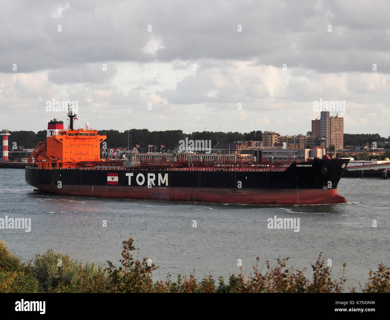 The image shows the Torm Kansas, a ship registered under IMO 9290646 ...
