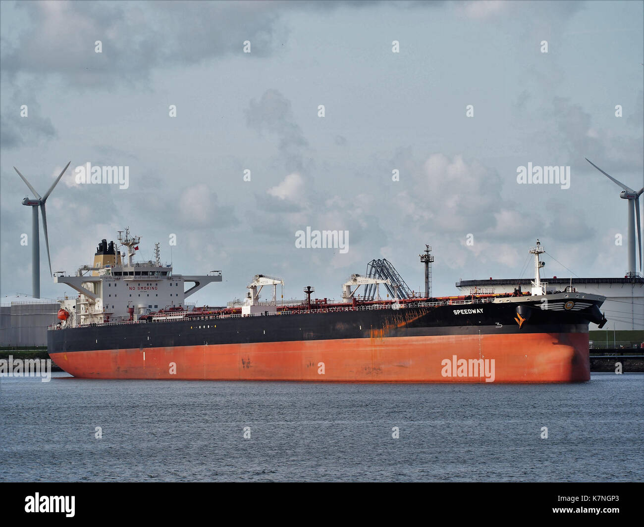 'Speedway' is a 2017-built ship, seen here at the Port of Rotterdam ...