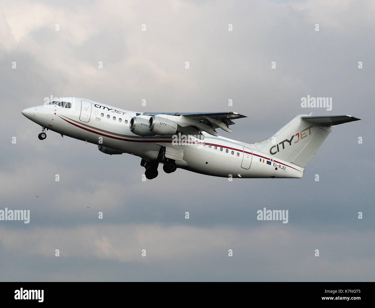 EI-RJU is a British Aerospace Avro RJ85 aircraft operated by Cityjet ...