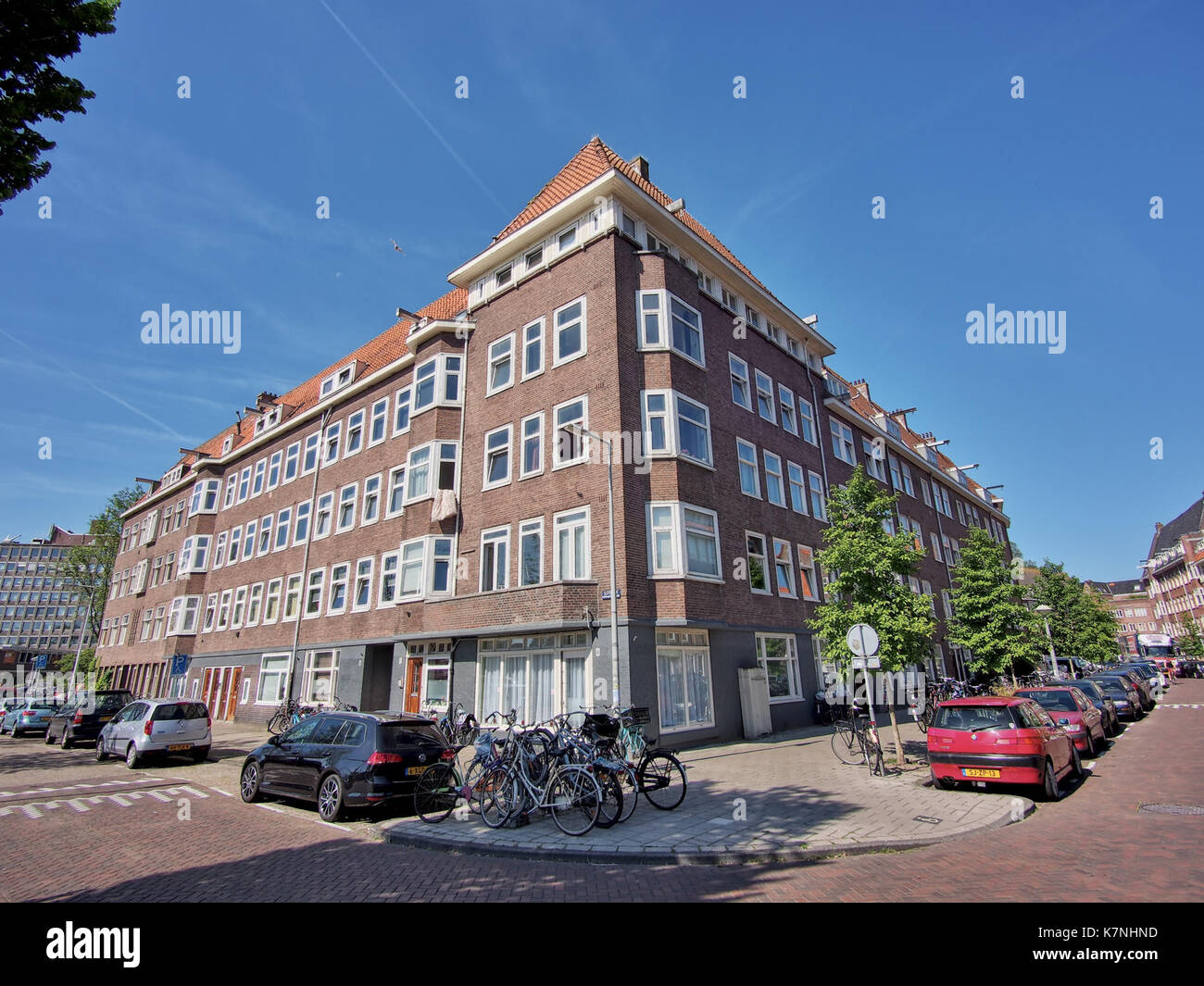The photograph captures a street corner at Sloterkade and ...