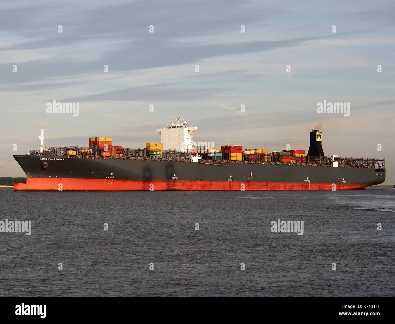 'MSC Filomena' is a container ship built in 2010, docked at the Port of ...