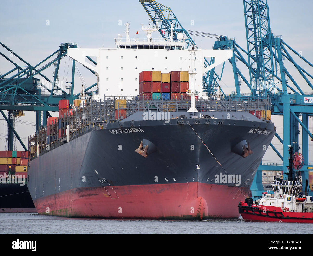MSC Filomena, a container ship built in 2010, is seen docked at the ...