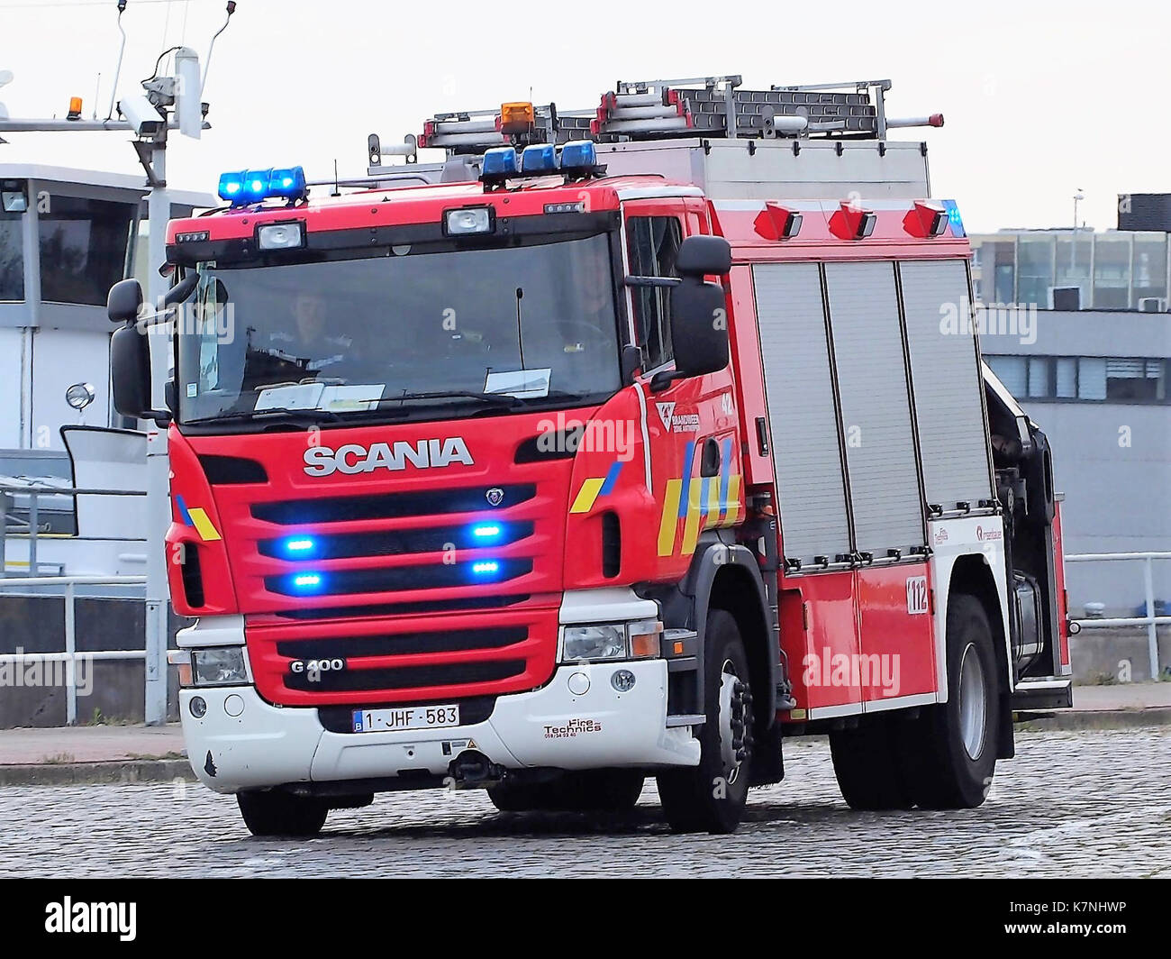 Photograph of a Scania G400 fire truck from Fire Zone Antwerp 42 ...