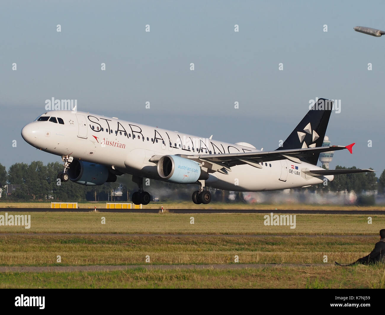 The Airbus A320-214 with registration OE-LBX, operated by Austrian ...