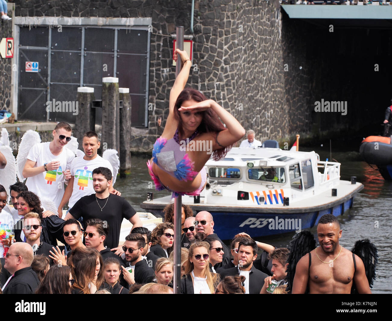 The 'Boat advocaten boot' was part of the Canal Parade in Amsterdam in ...