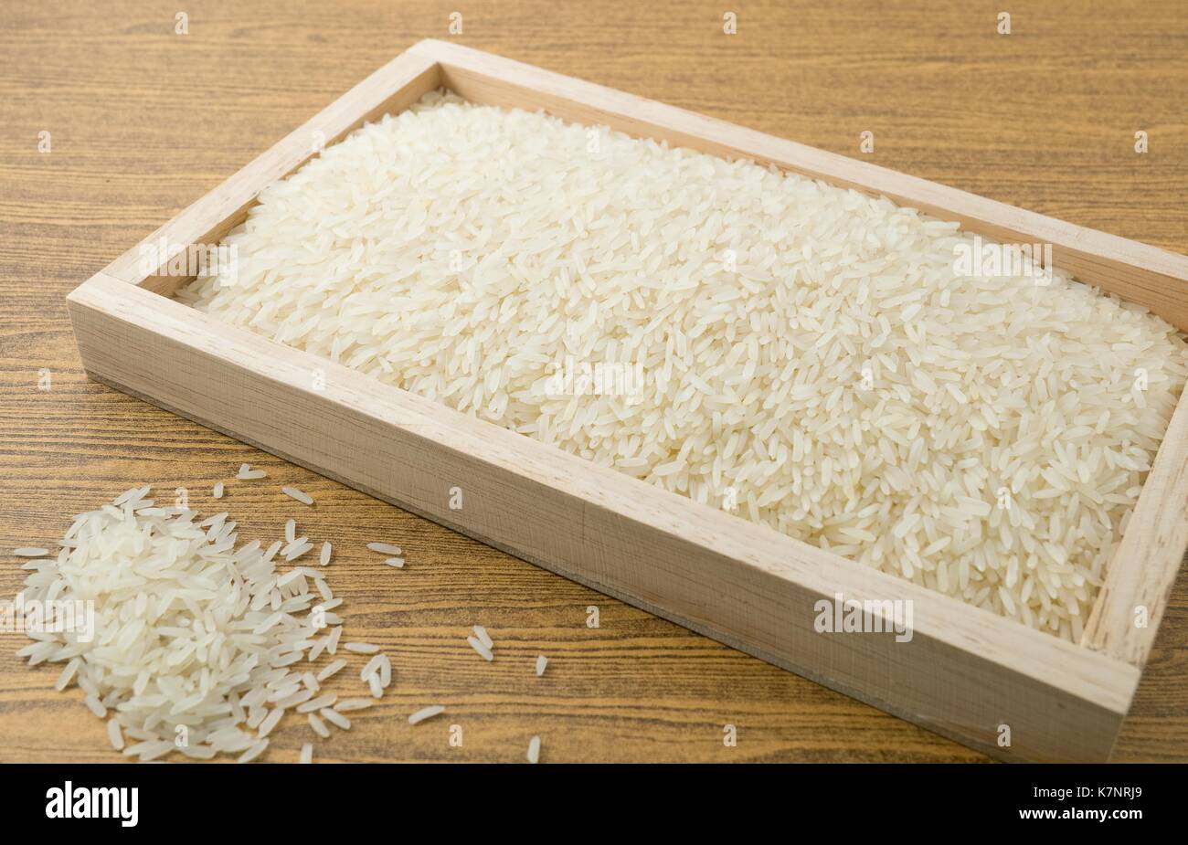 Cuisine and Food, Uncooked White Long Rice, Basmati Rice or Jasmine ...