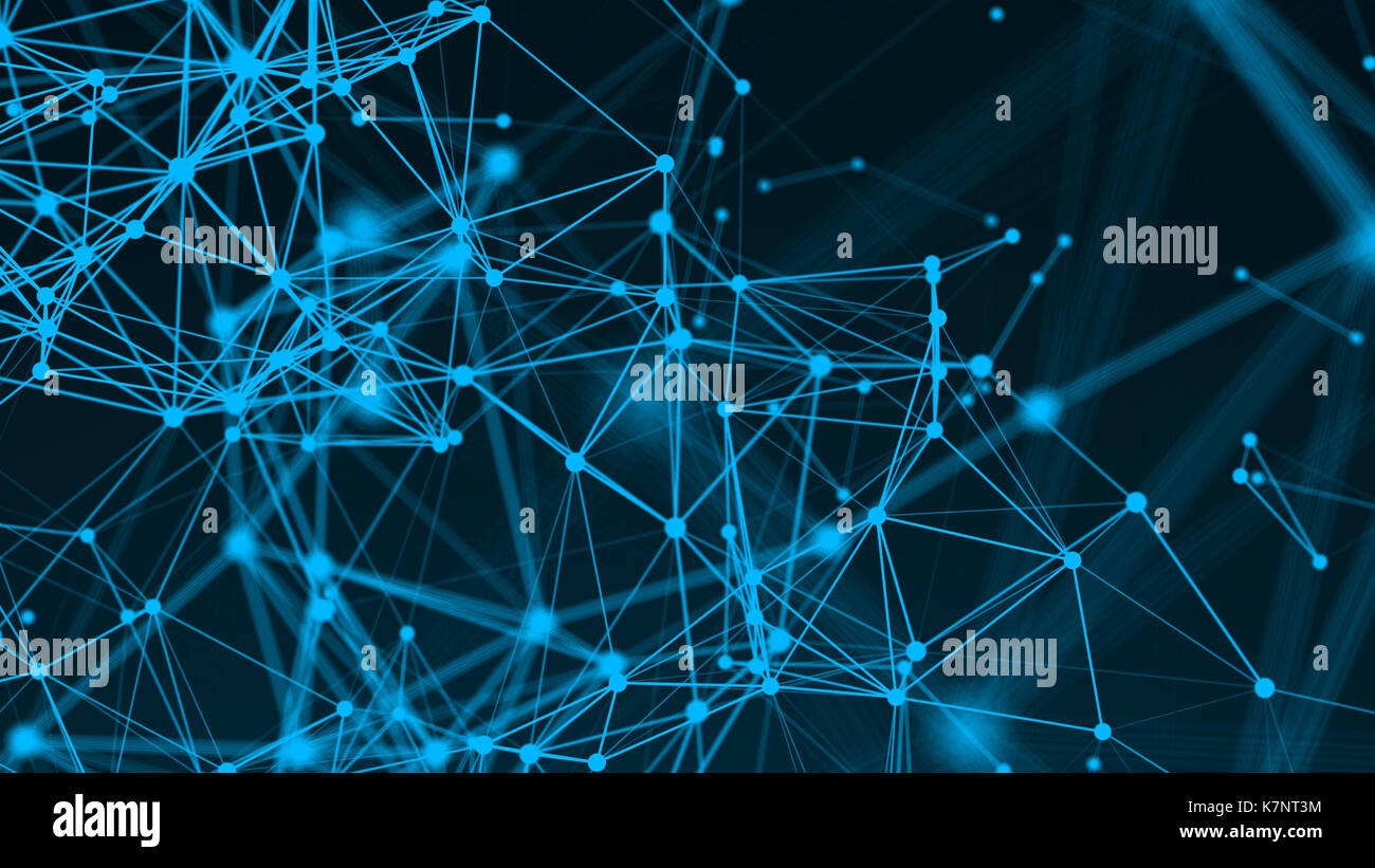 Abstract connection dots. Technology background. Network concept 3d ...