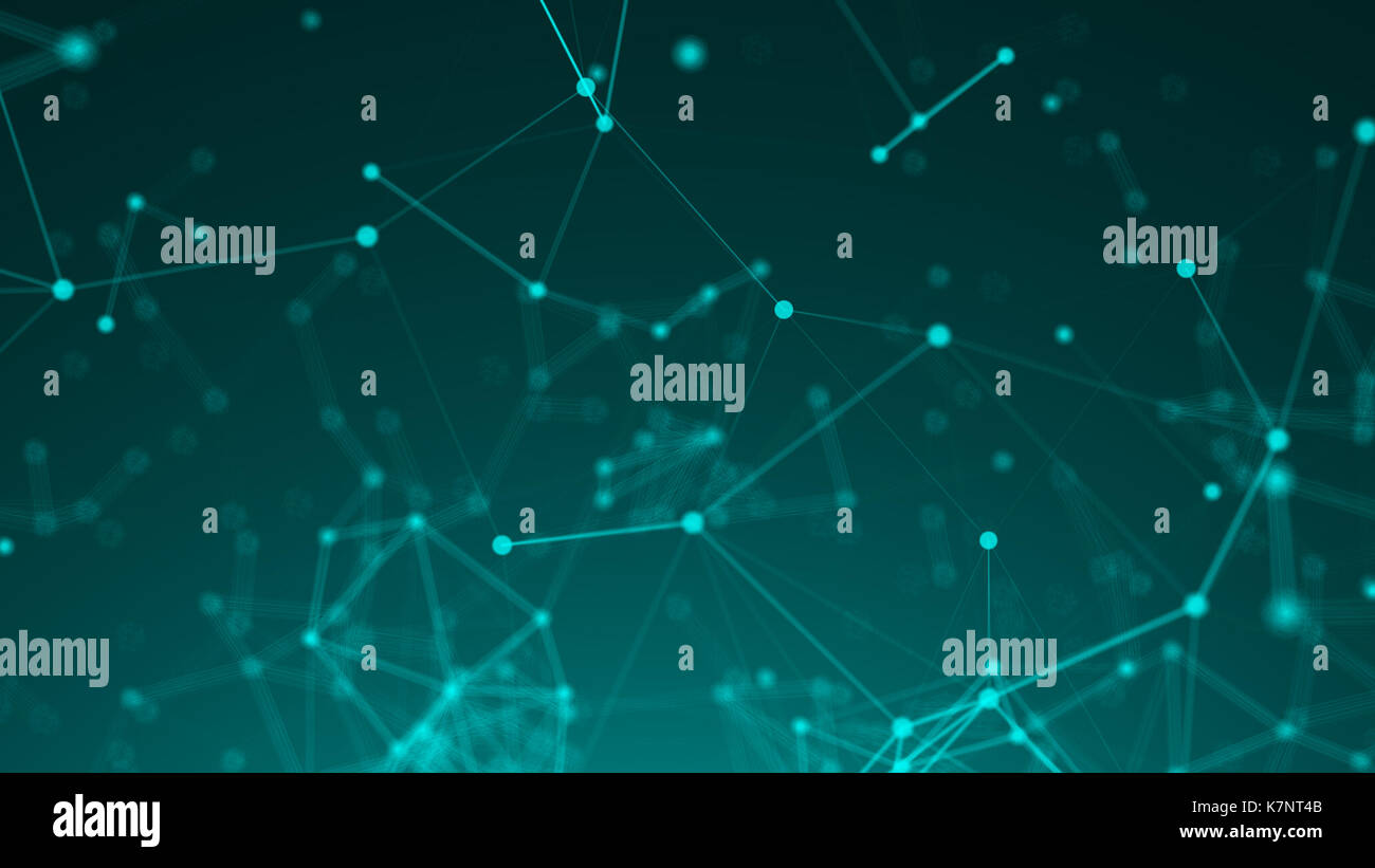 Abstract connection dots. Technology background. Network concept 3d rendered Stock Photo - Alamy