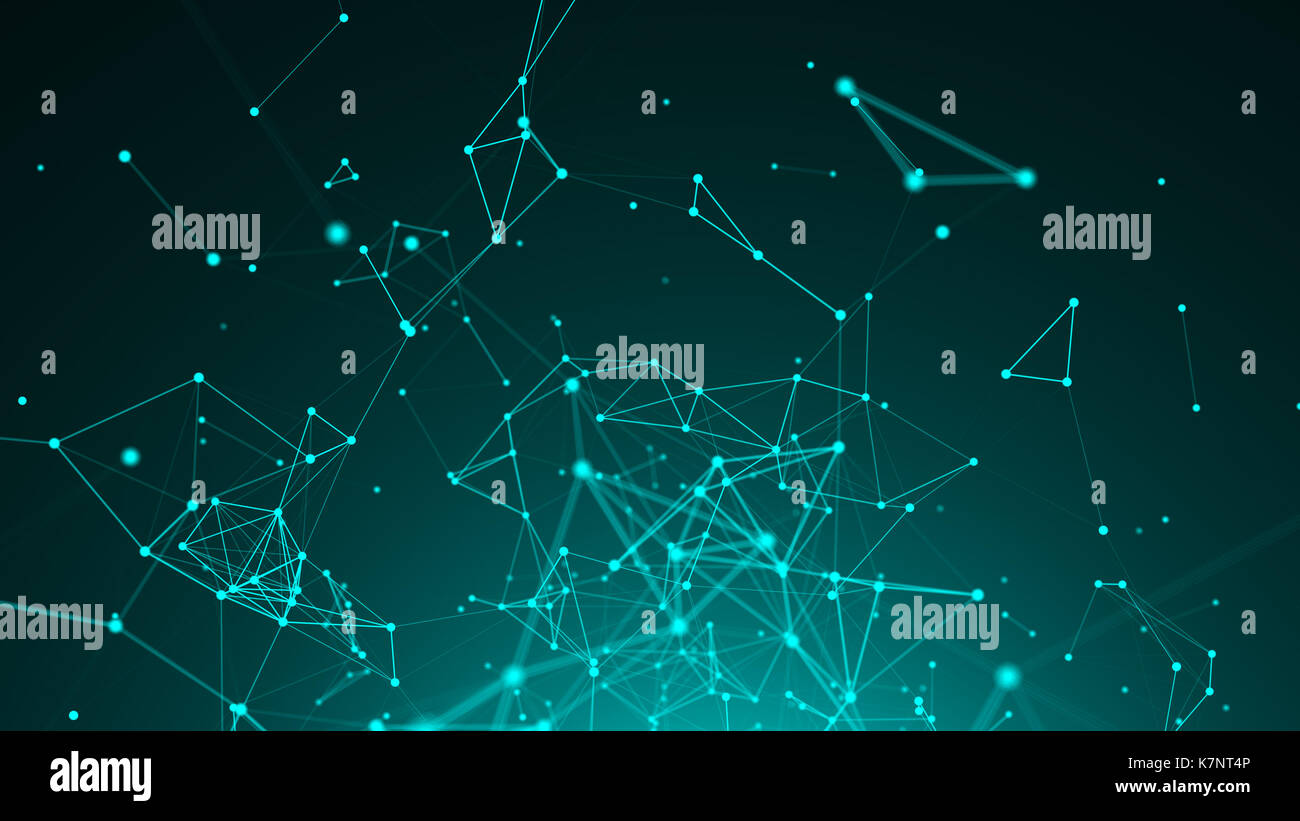 Abstract connection dots. Technology background. Network concept 3d ...