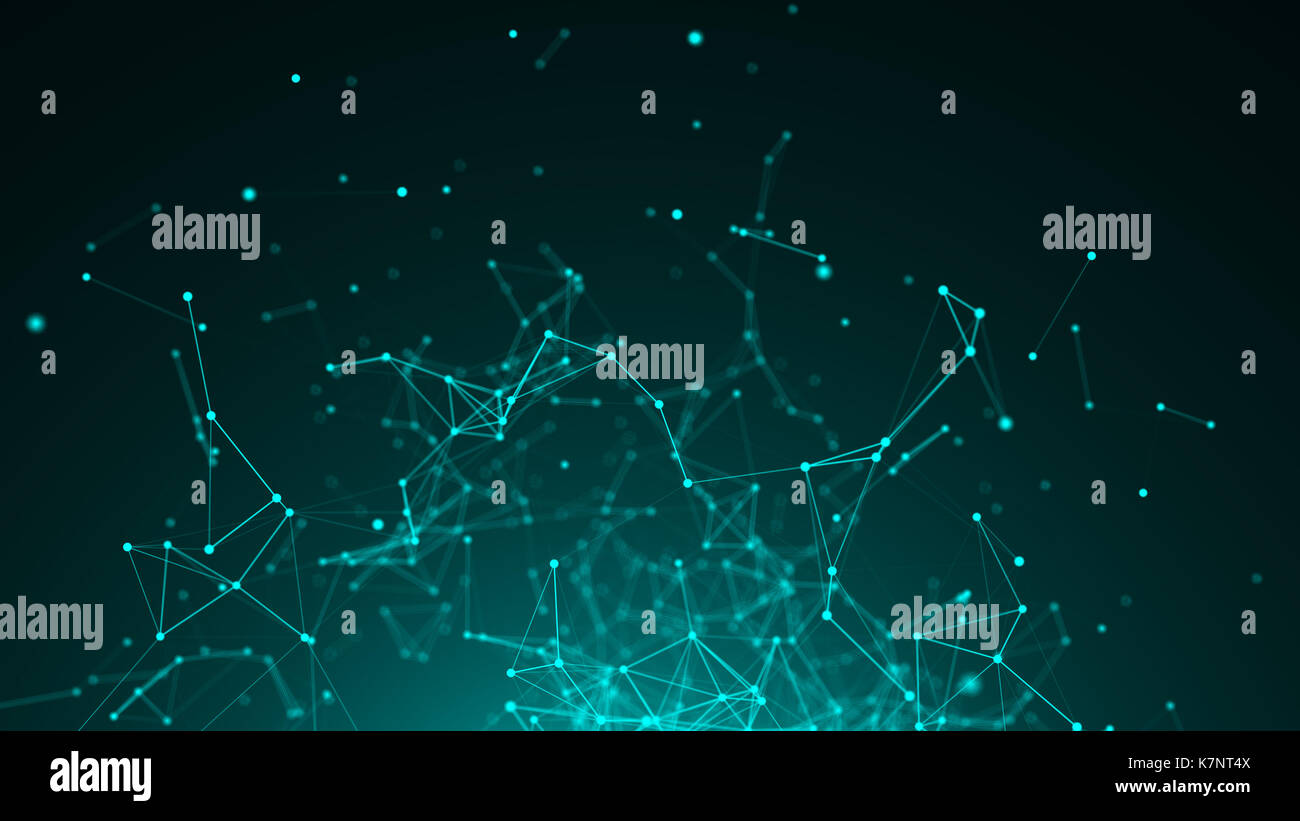 Abstract connection dots. Technology background. Network concept 3d rendered Stock Photo - Alamy