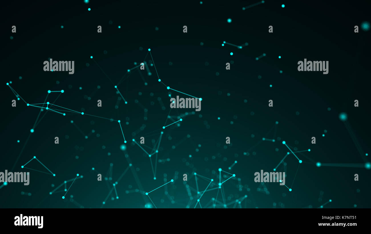 Abstract connection dots. Technology background. Network concept 3d ...