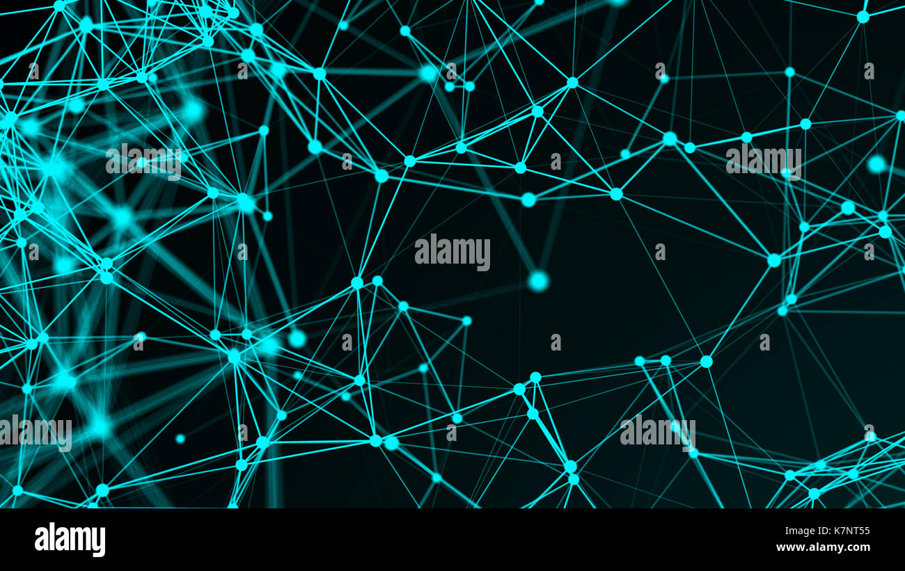 Abstract connection dots. Technology background. Network concept 3d ...