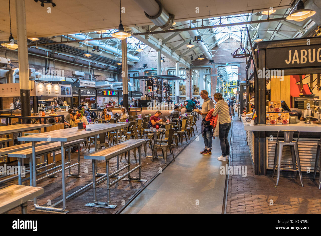 De Hallen Food and shops department, Amsterdam, Jordan Stock Photo - Alamy
