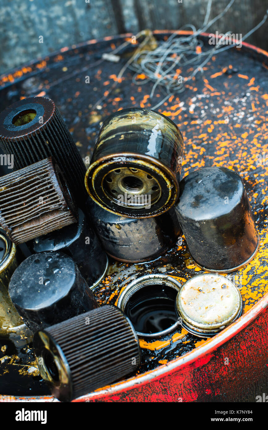 Waste Oil Filters High Resolution Stock Photography and Images - Alamy