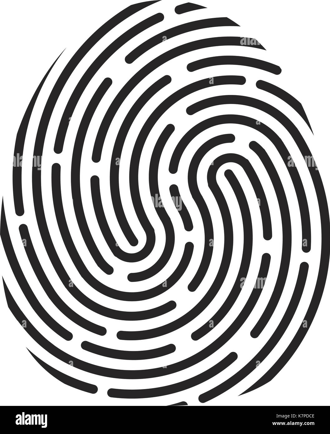 fingerprint logo vector symbol icon design. Beautiful illustration ...