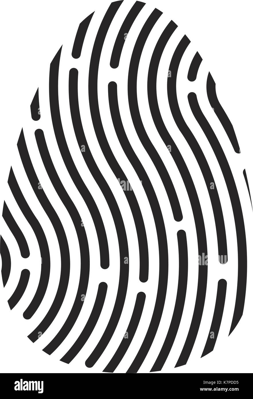 fingerprint logo vector symbol icon design. Beautiful illustration ...