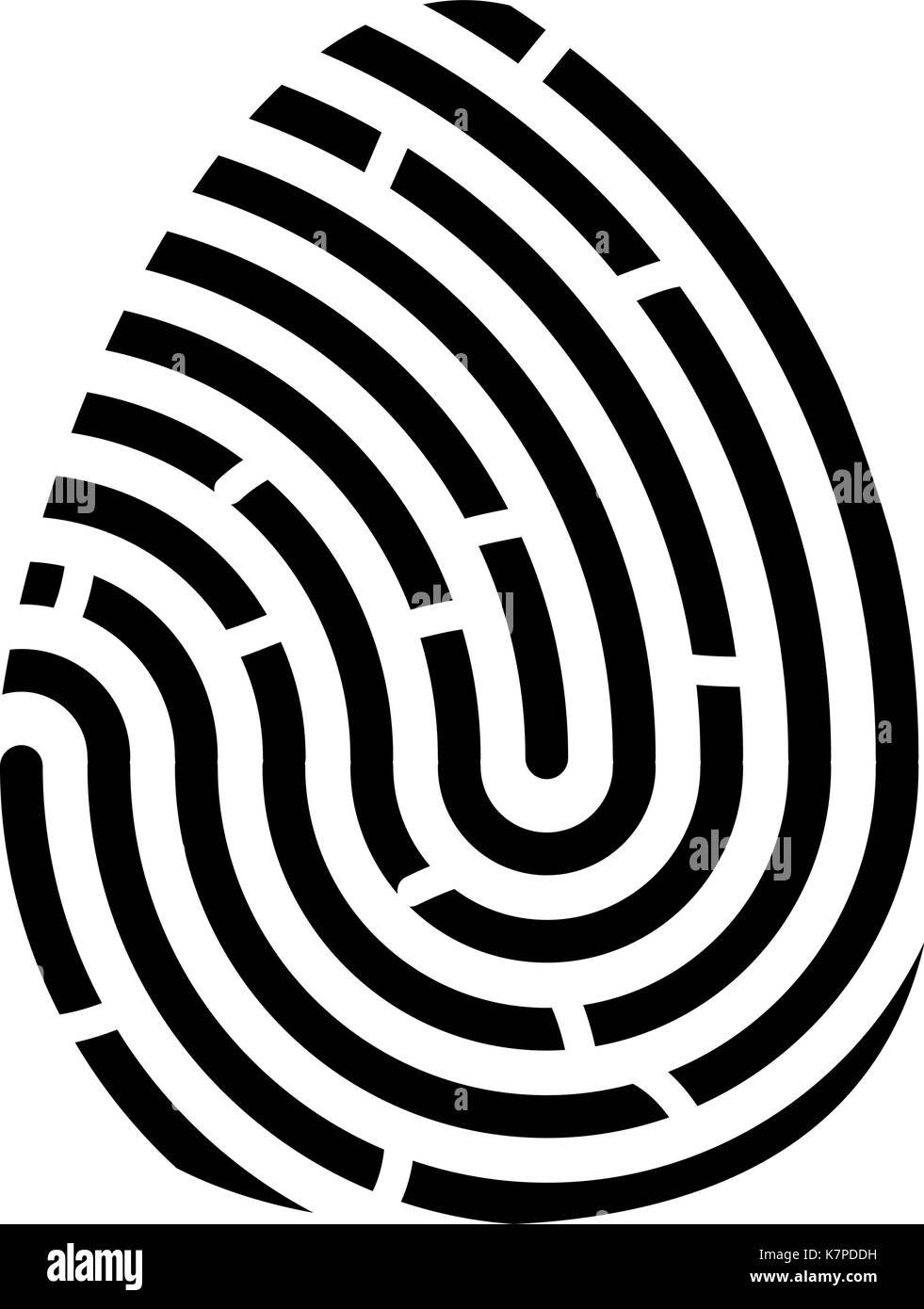 fingerprint logo vector symbol icon design. Beautiful illustration ...