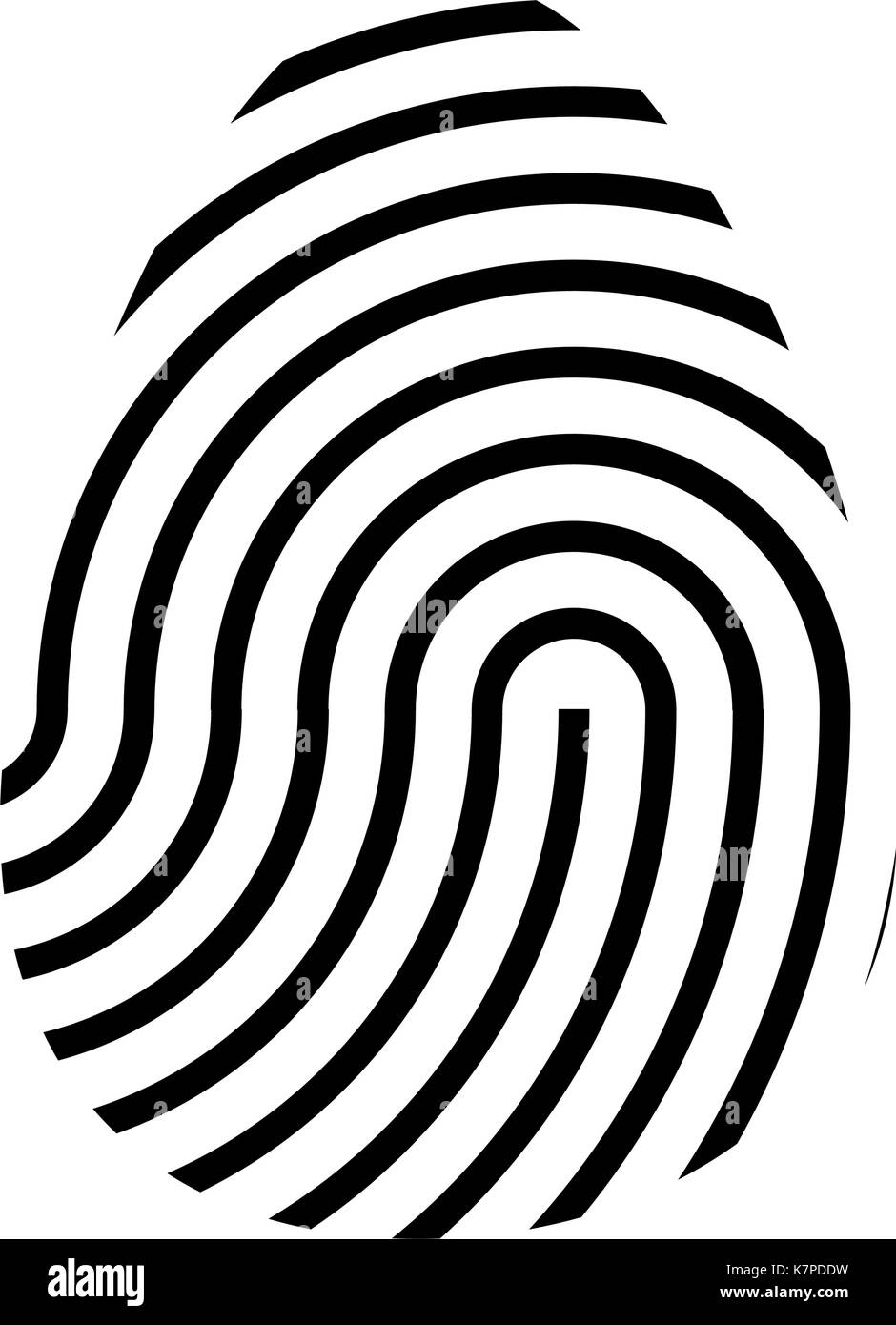 fingerprint logo vector symbol icon design. Beautiful illustration ...