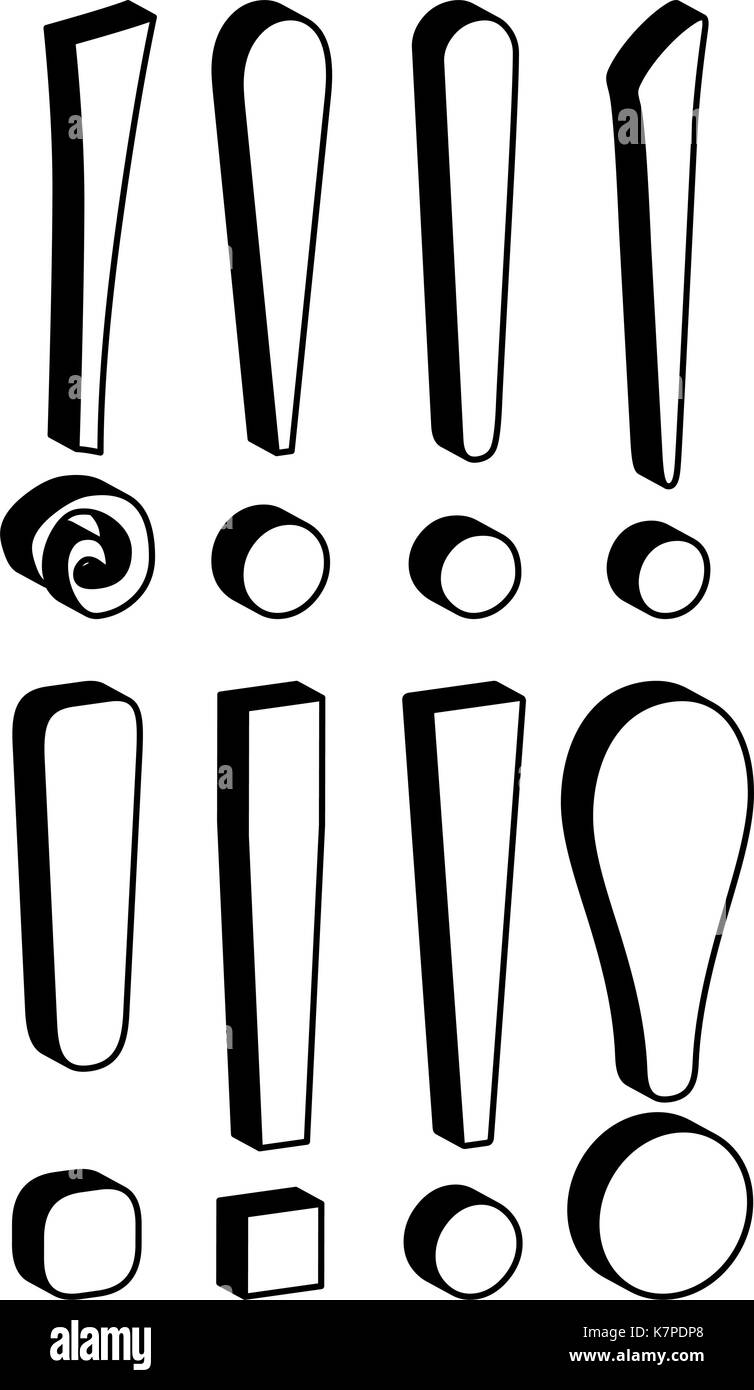 Exclamation mark Black and White Stock Photos & Images - Alamy