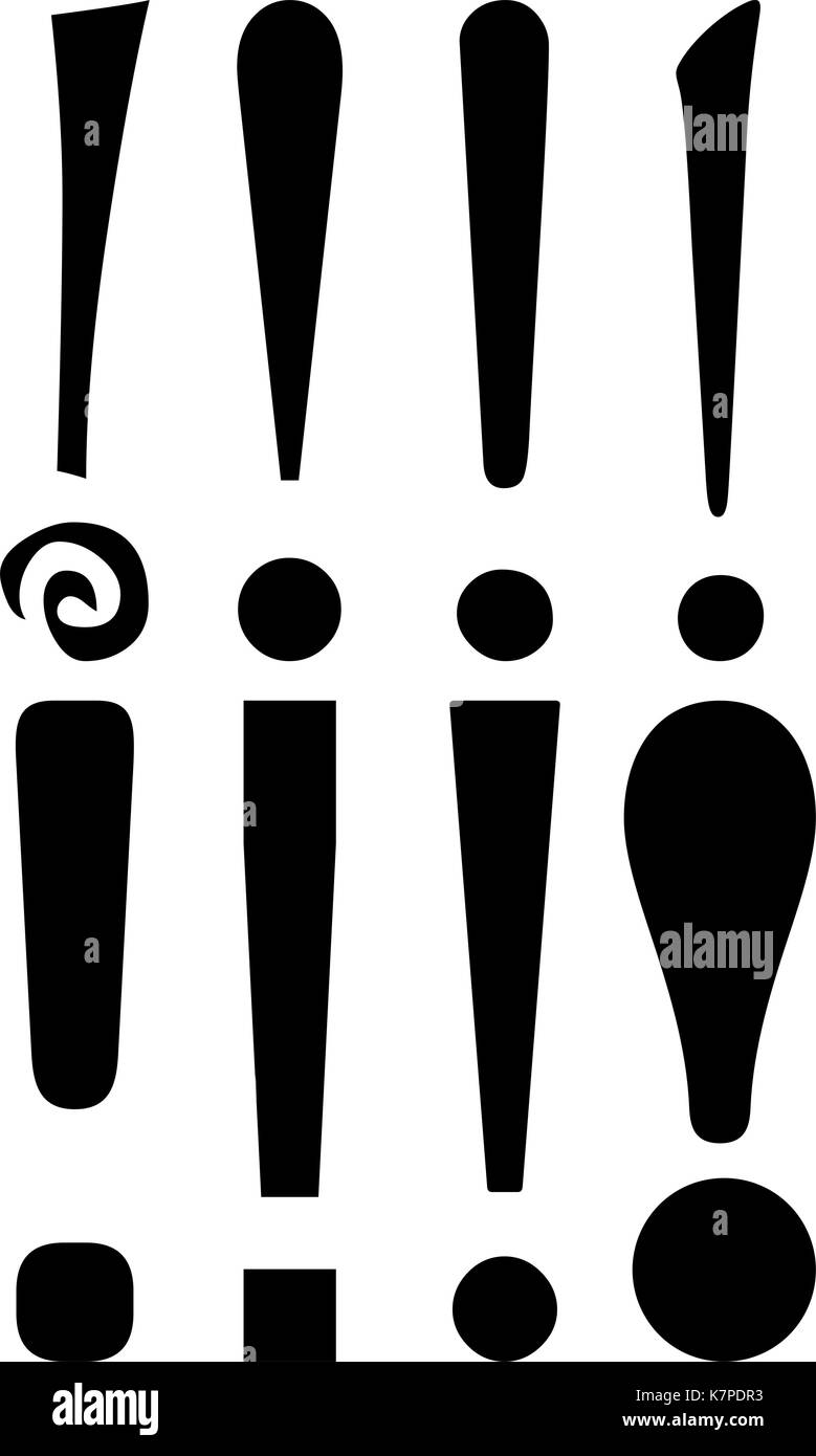 exclamation mark silhouette vector symbol icon design. Beautiful ...