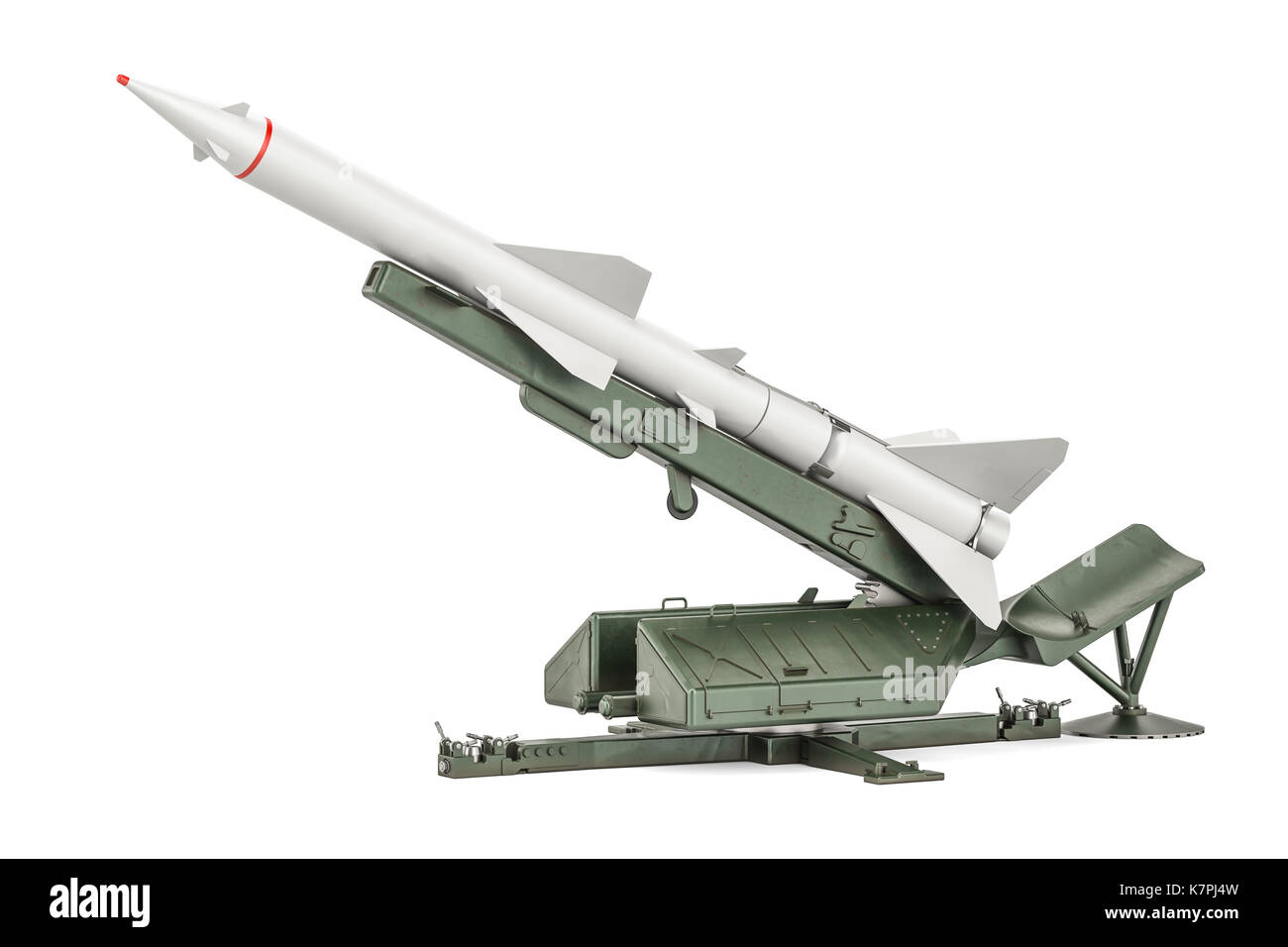 Missile defence system, 3D rendering isolated on white background Stock ...