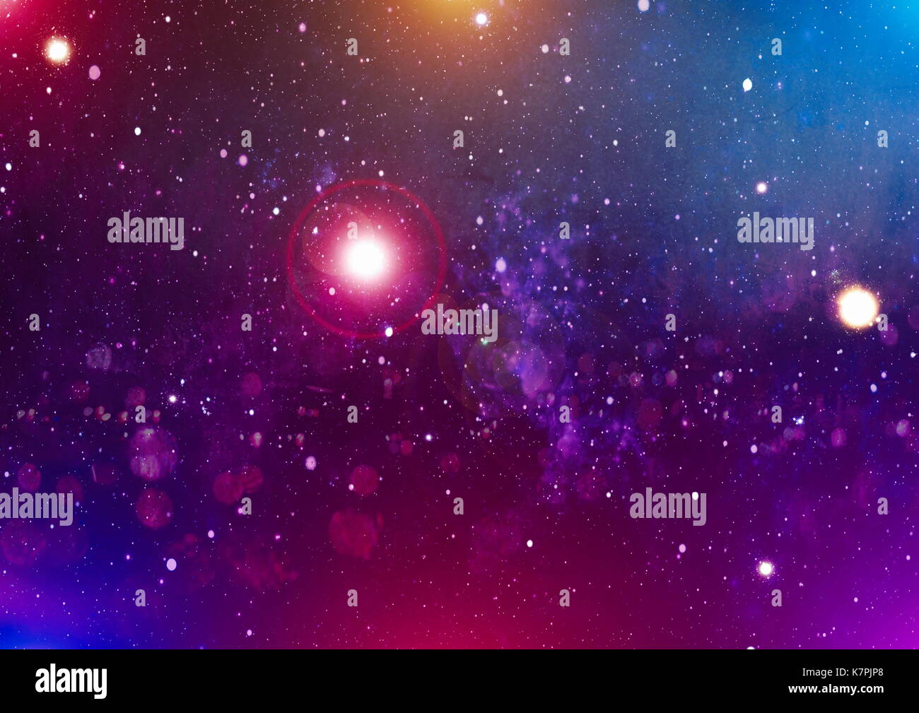 Deep space background with stardust and shining star. Milky way cosmic ...