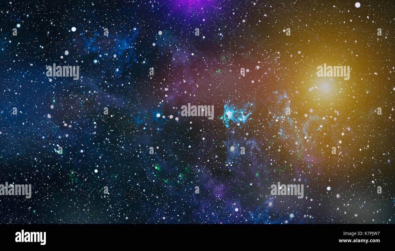 Deep space background with stardust and shining star. Milky way cosmic ...