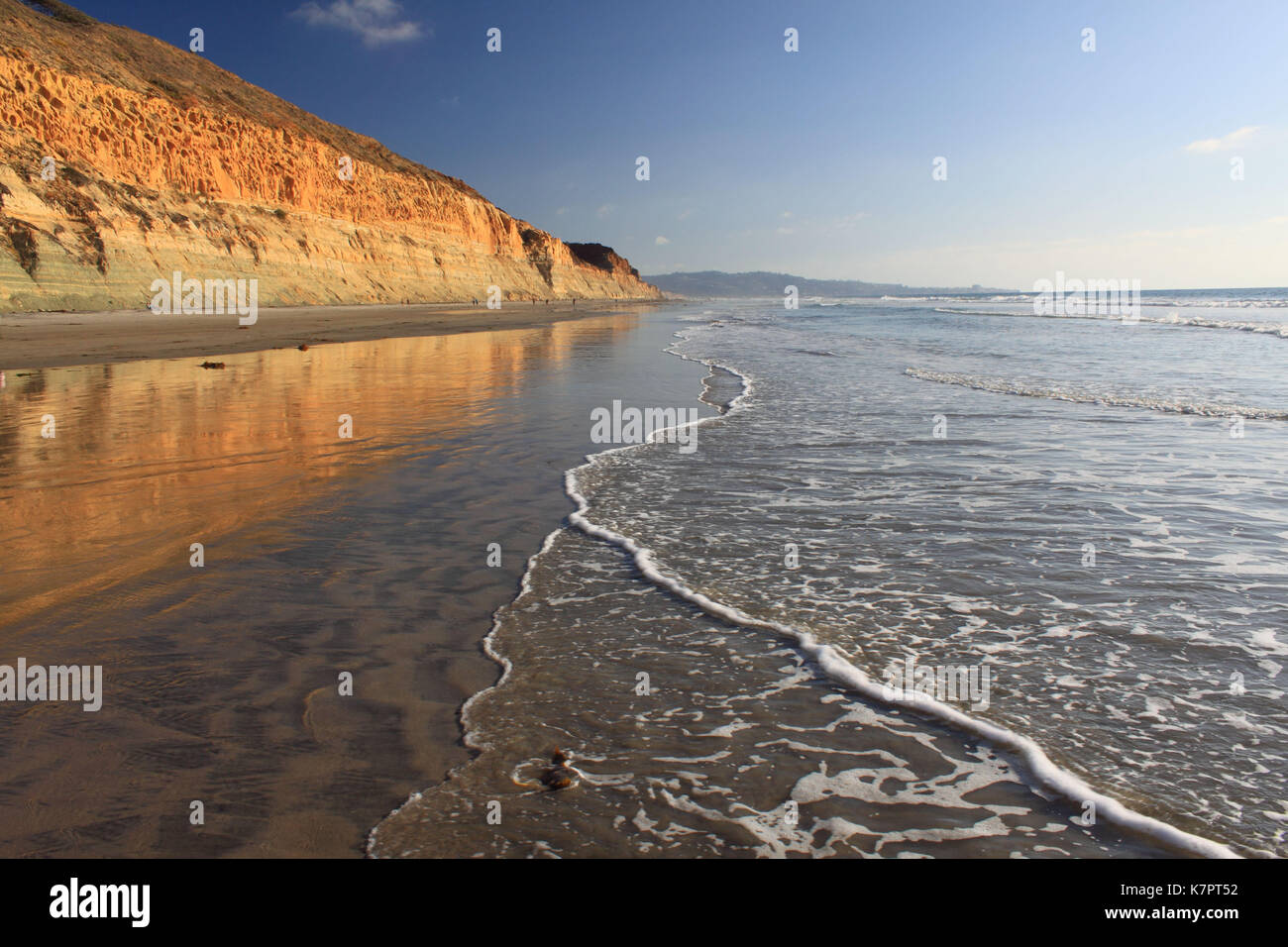 San Diego beach near a tall sandy cliff Stock Photo - Alamy