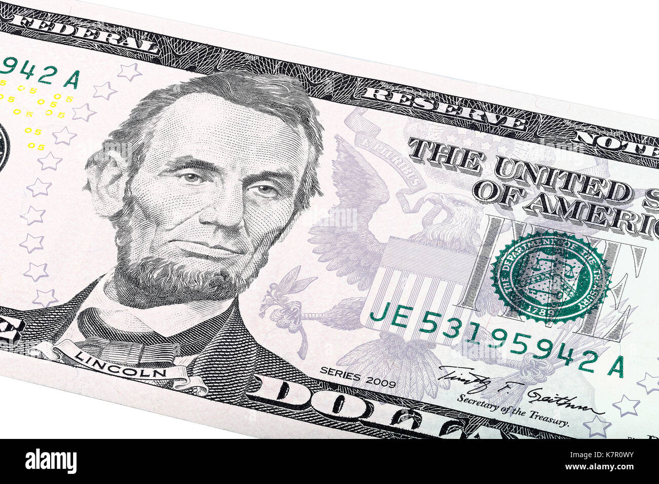 Close-up portrait of Abraham Lincoln end print of department of the ...