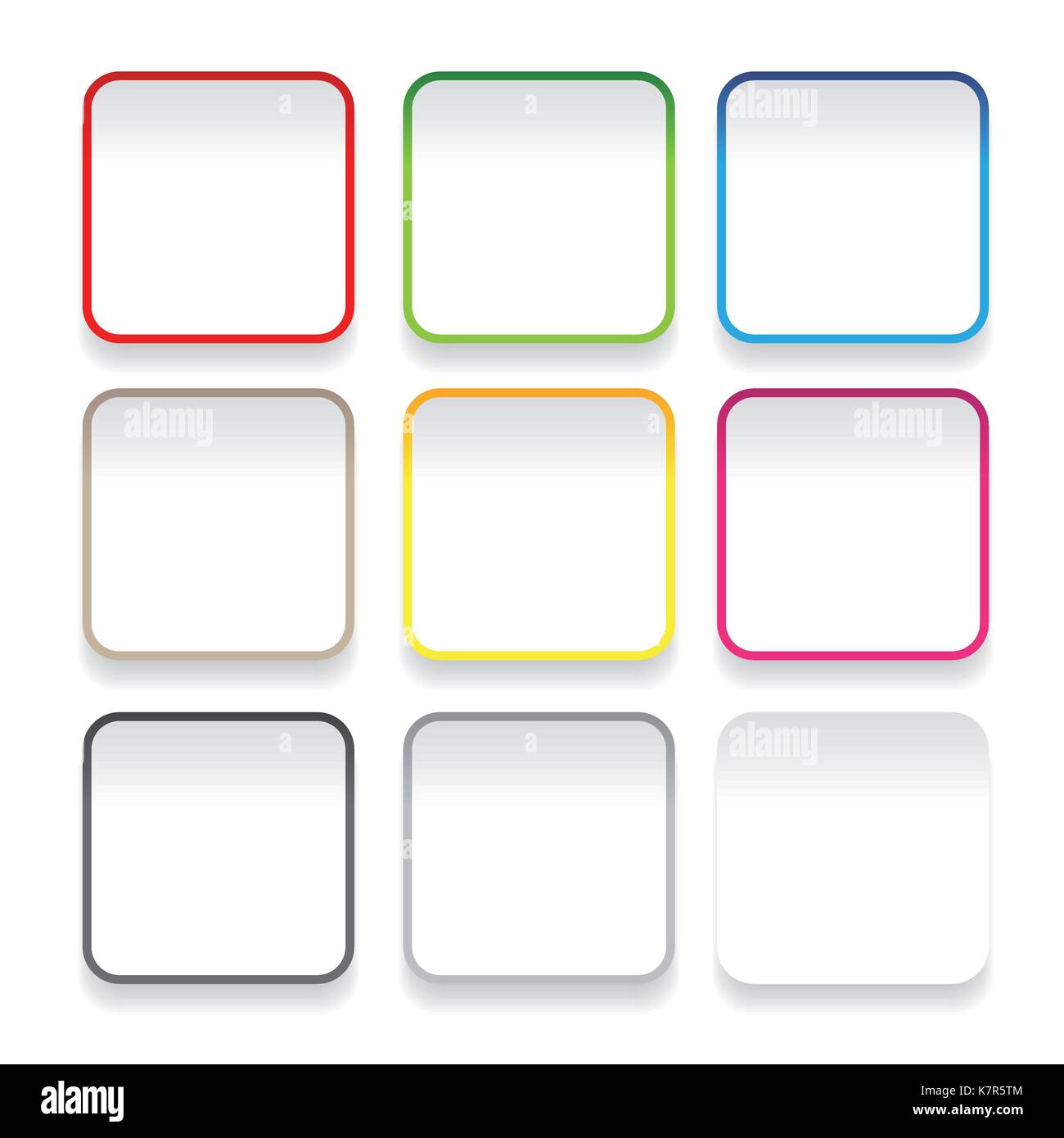 Empty square sticker button vector Stock Vector Image & Art - Alamy