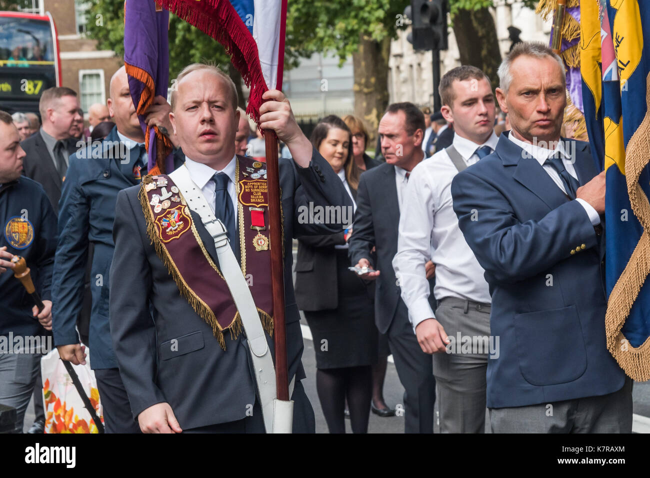 London, UK. 16th September 2017. The annual Lord Carson Memorial Parade ...