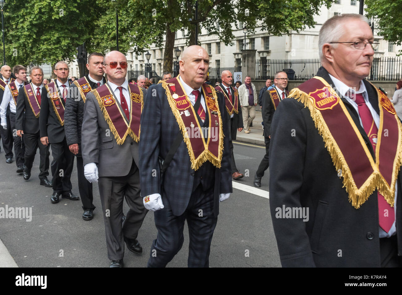 London, UK. 16th September 2017. The annual Lord Carson Memorial Parade ...