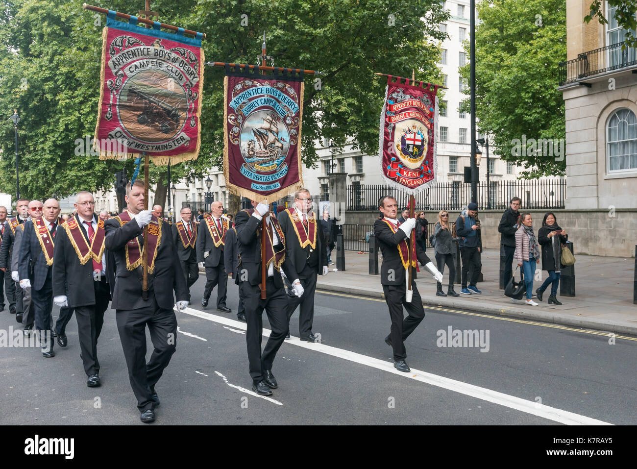 London, UK. 16th September 2017. The annual Lord Carson Memorial Parade ...