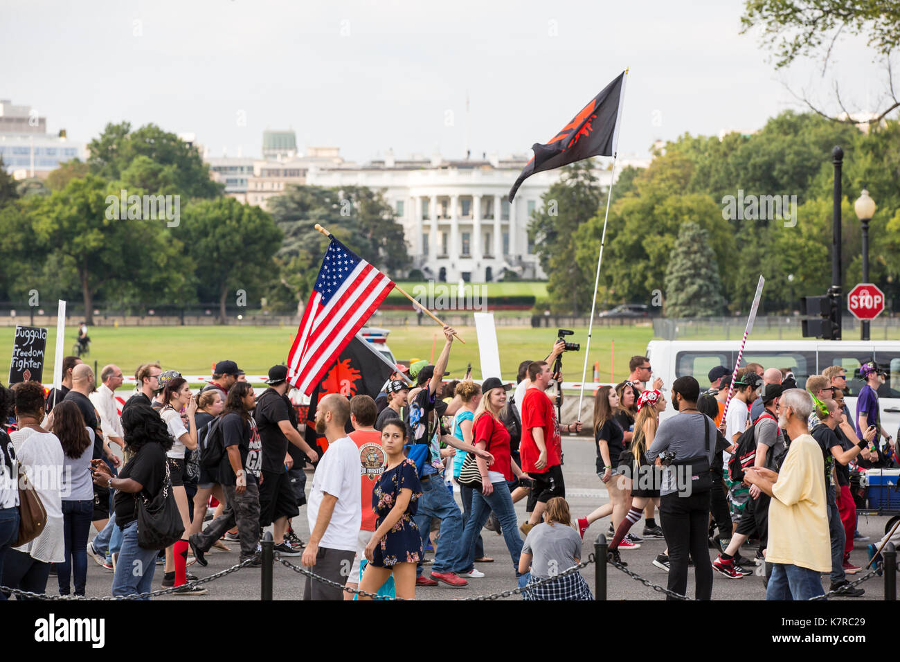 WASHINGTON, DC - September 16, 2017: Fans of the music group 'Insane ...