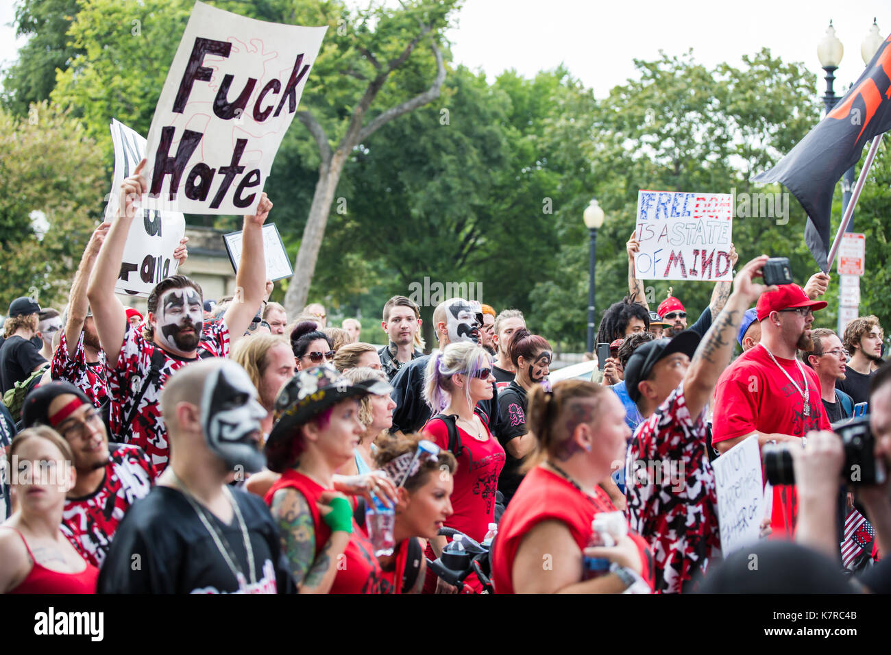 WASHINGTON, DC - September 16, 2017: Fans of the music group 'Insane ...