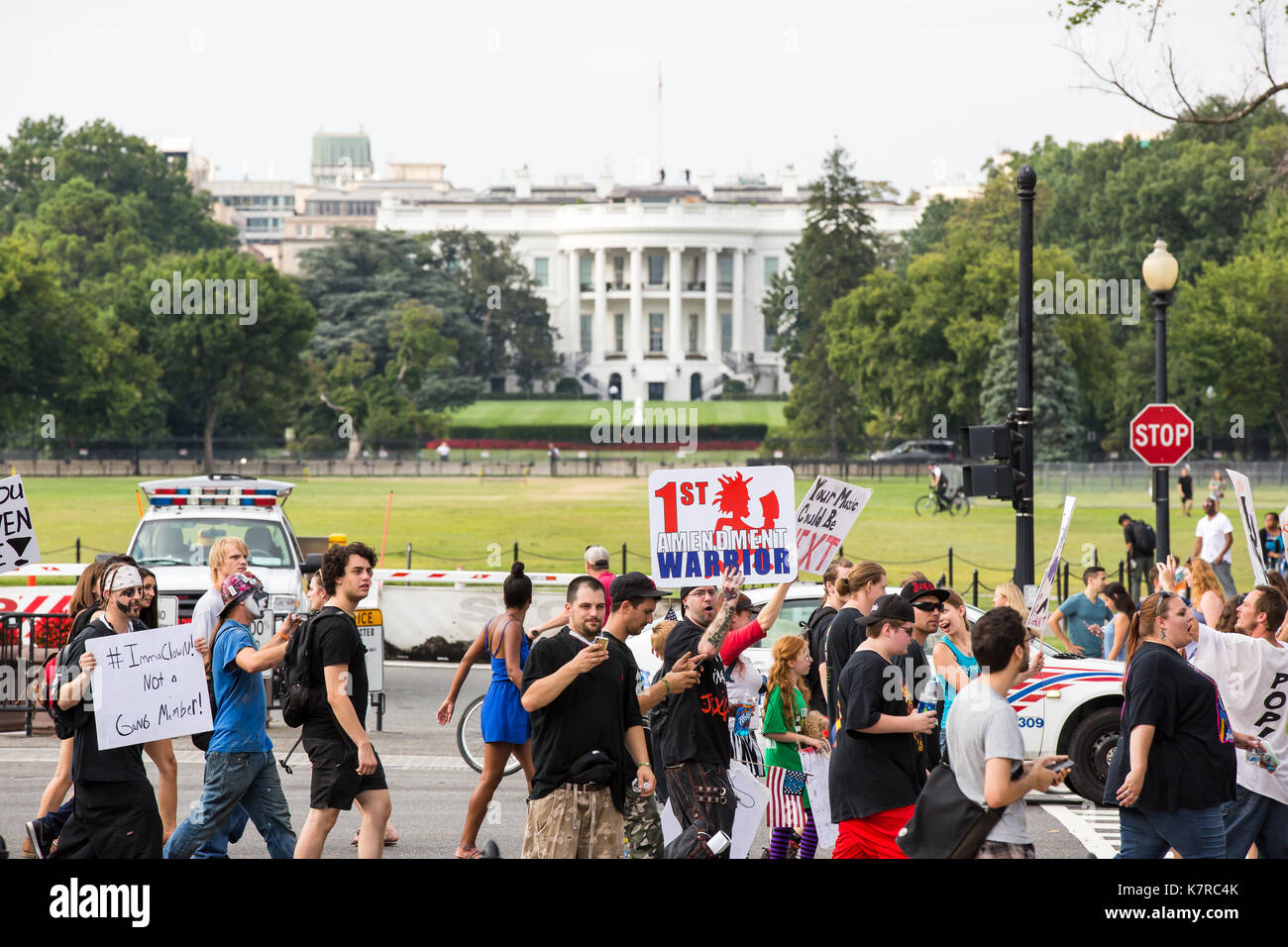 WASHINGTON, DC - September 16, 2017: Fans of the music group 'Insane ...