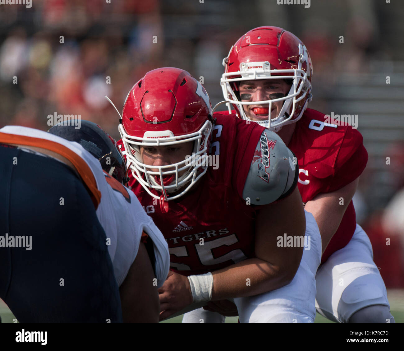 Rutgers scarlet knights quarterback offensive lineman hi-res stock ...
